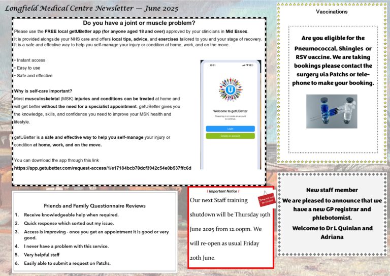 News – Longfield Medical Centre