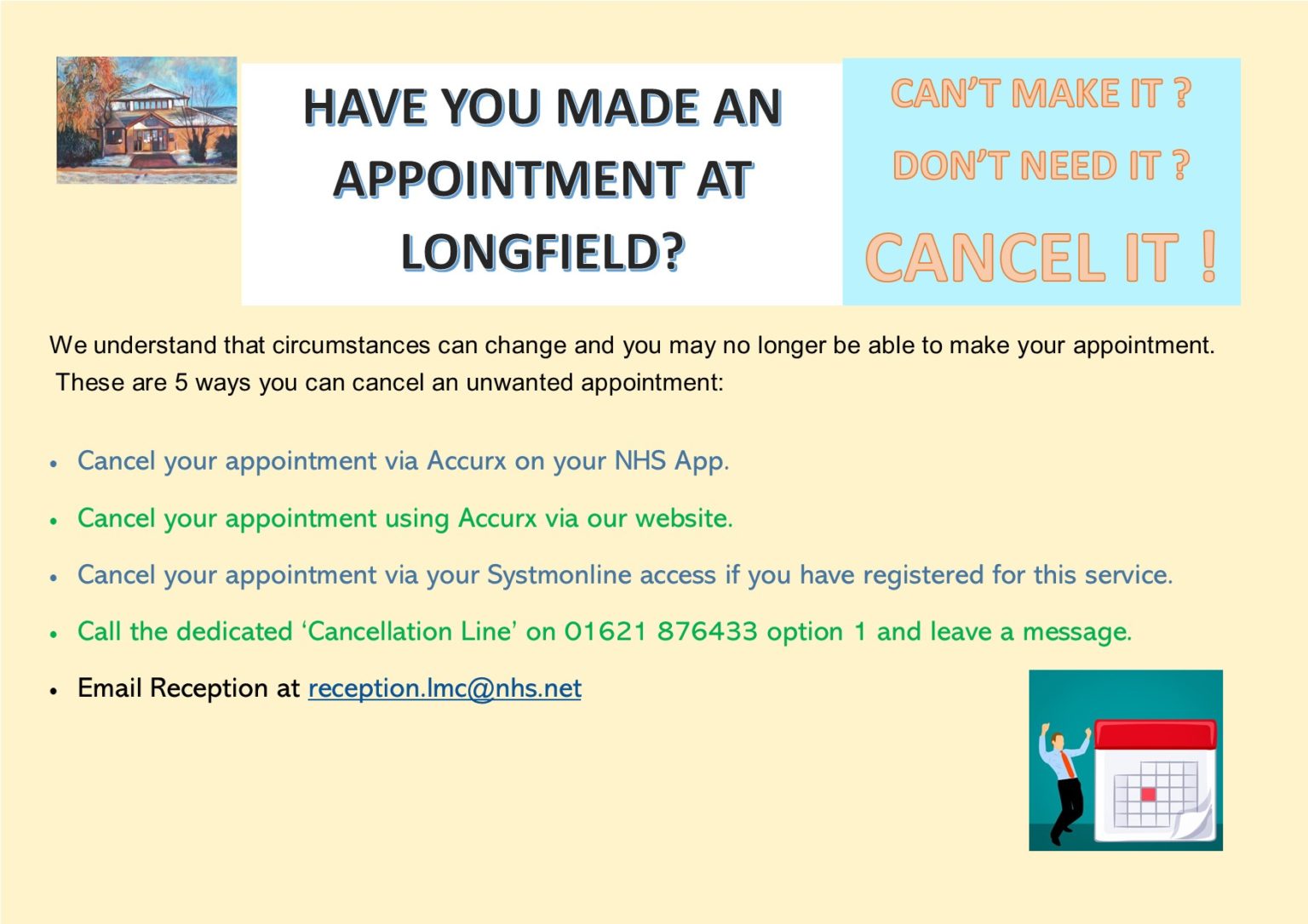 Appointments – Longfield Medical Centre